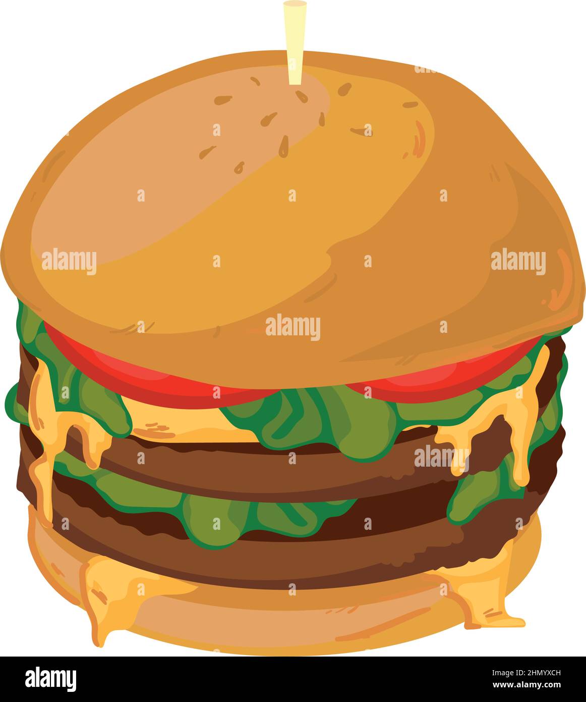 big burger illustration over white Stock Vector Image & Art - Alamy
