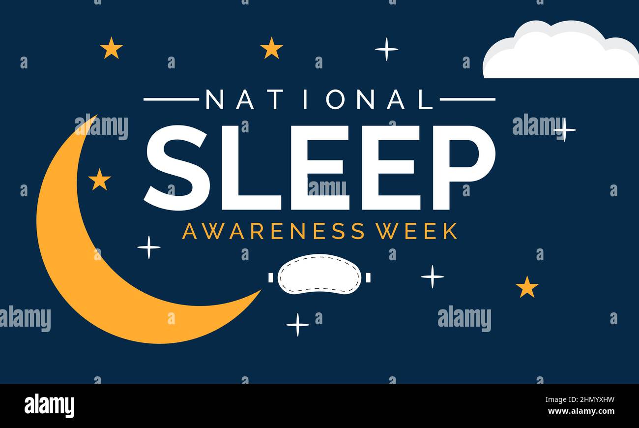 National Sleep awareness Week. vector template design for banner, card ...