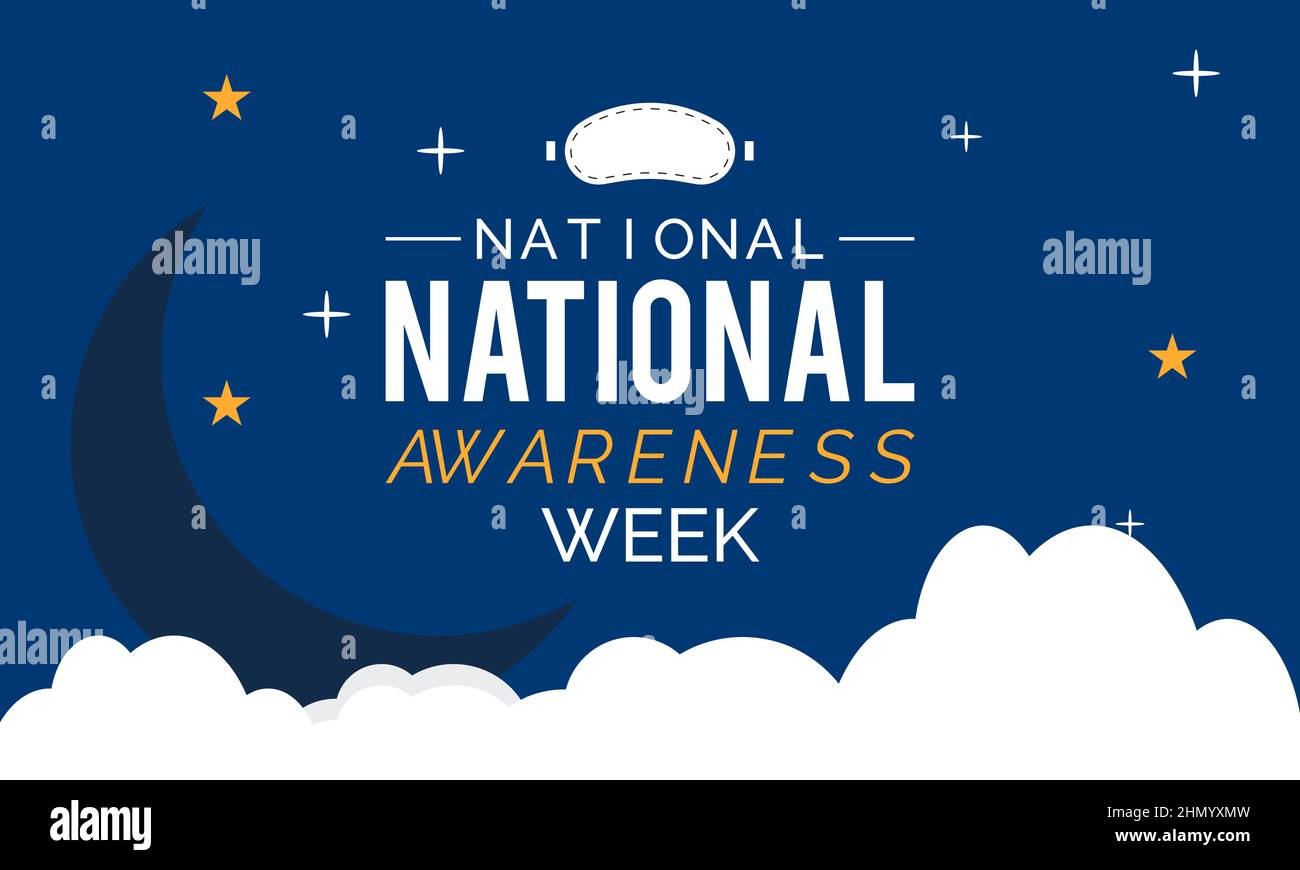 National Sleep awareness Week. vector template design for banner, card ...