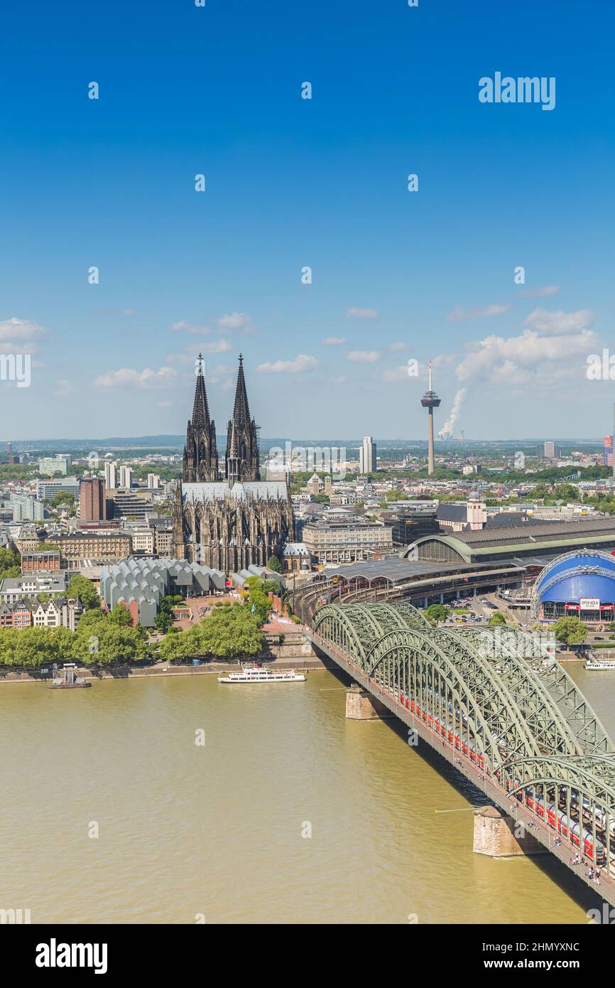 Cologne cathedral and Hohenzollern bridge Stock Photo - Alamy