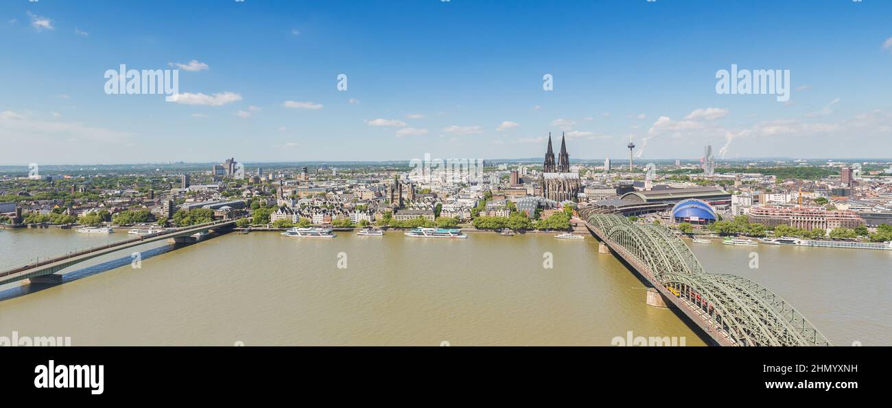 cologne skyline panorama Stock Photo - Alamy