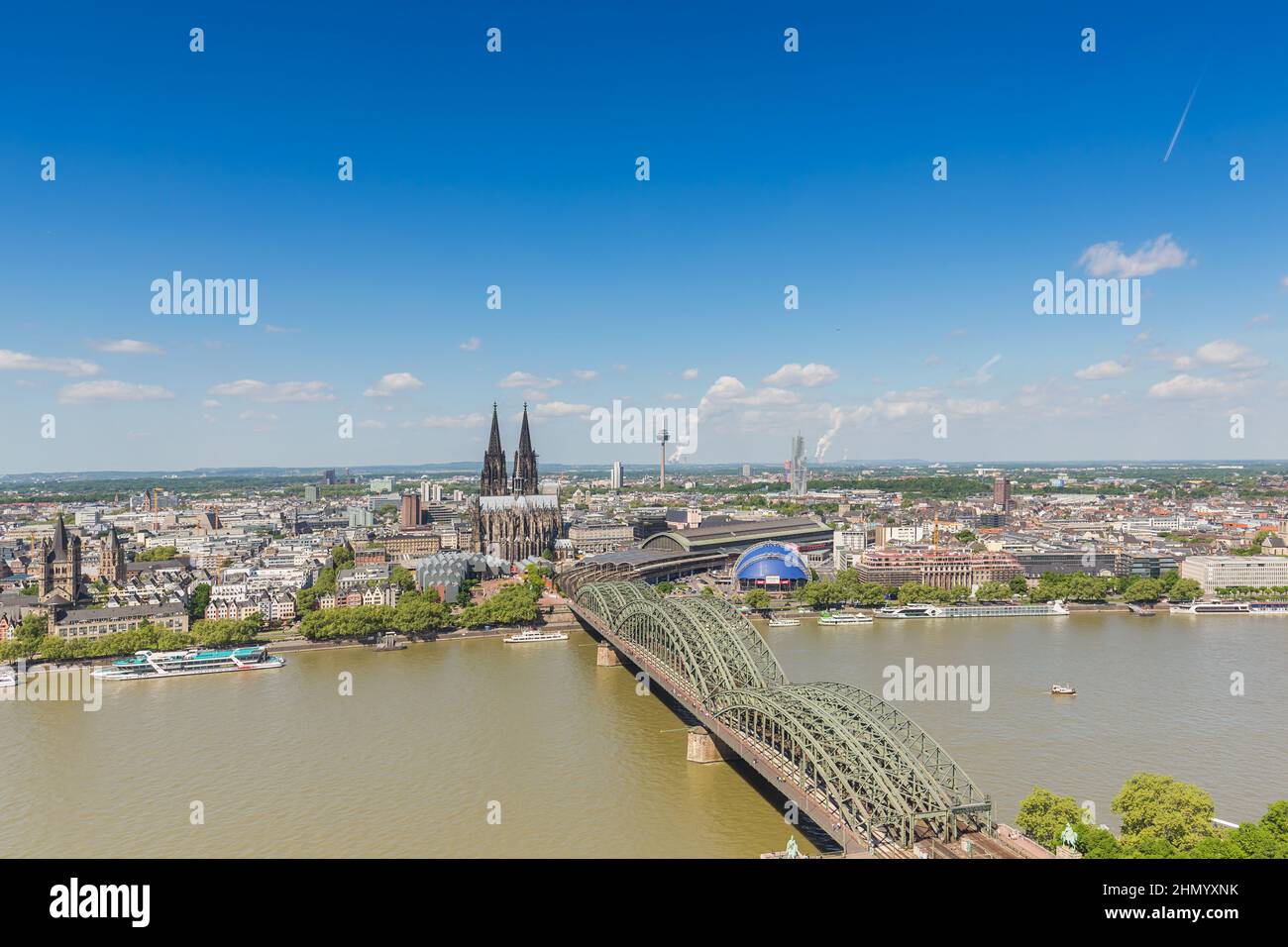 aerial view of cologne city Stock Photo - Alamy