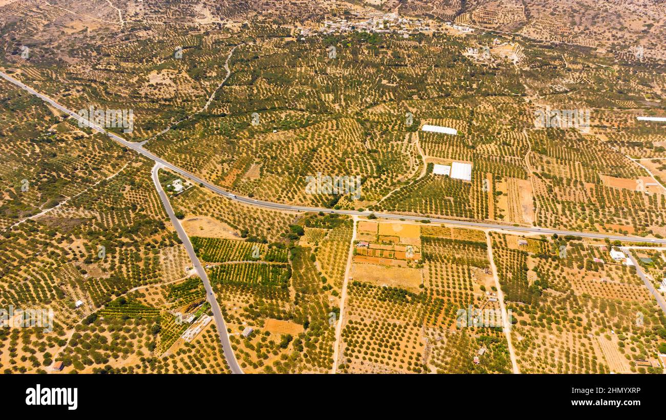 Landscape of high hills in Crete on the background of the sky Stock ...