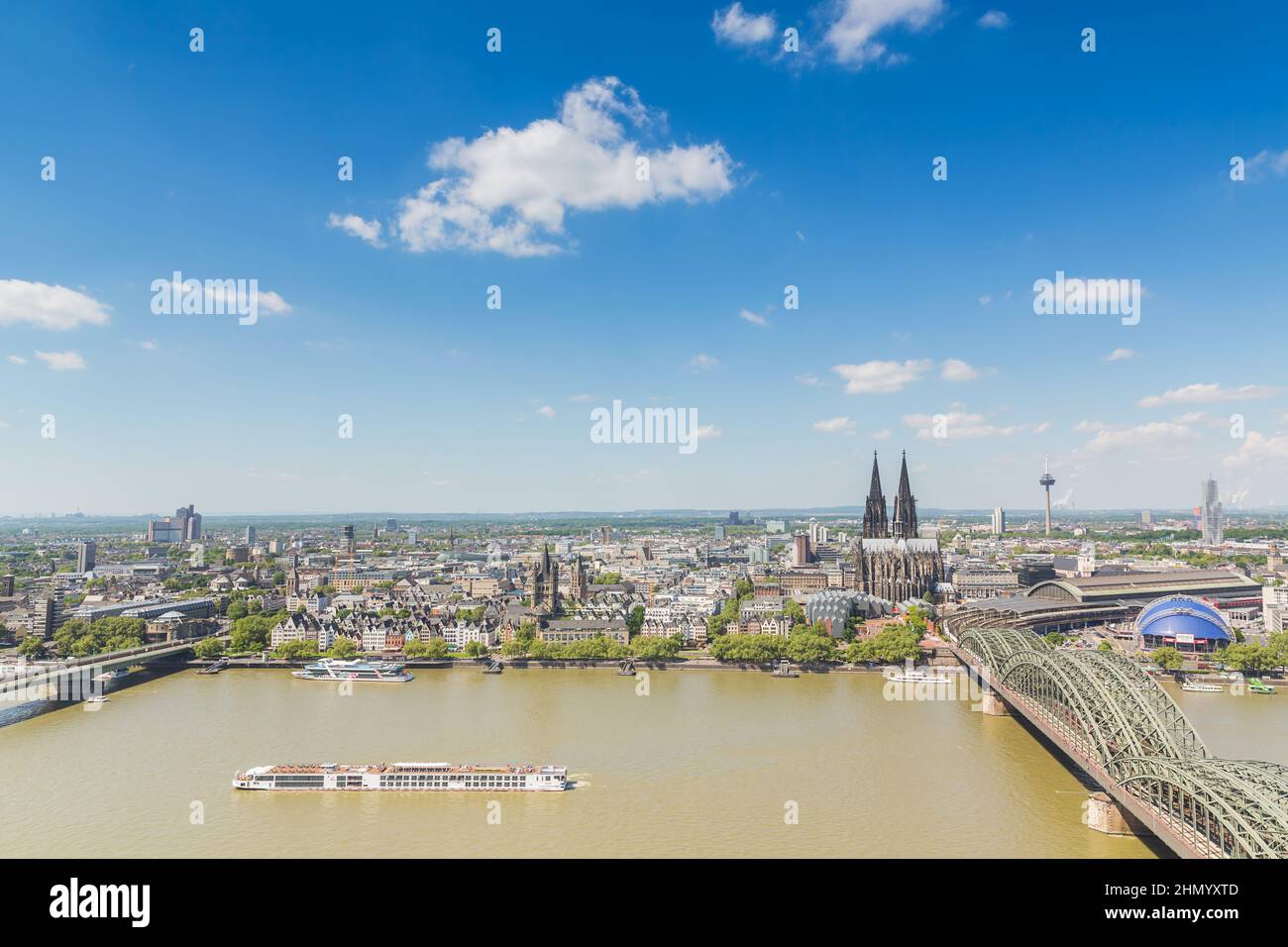 cologne skyline Aerial view Stock Photo - Alamy
