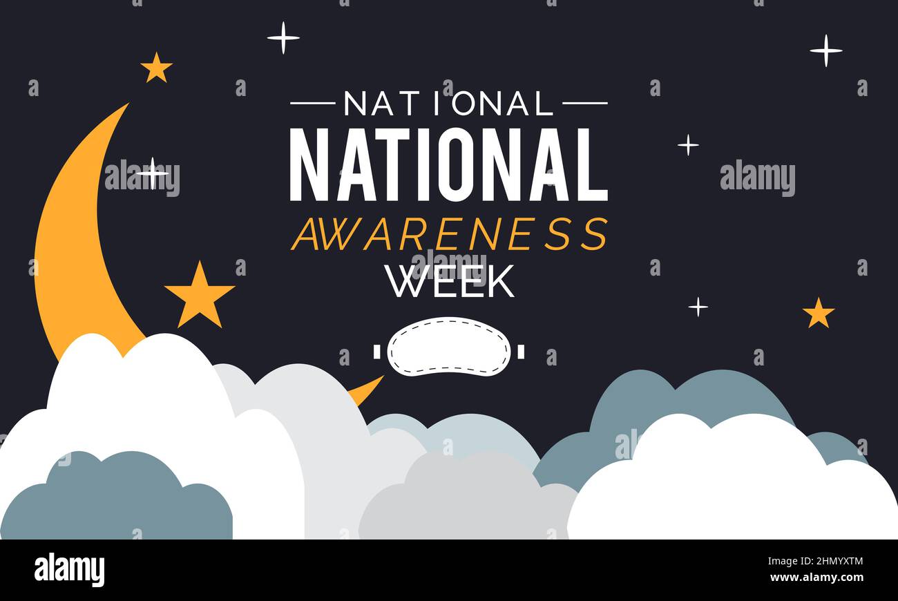 National Sleep awareness Week. vector template design for banner, card ...