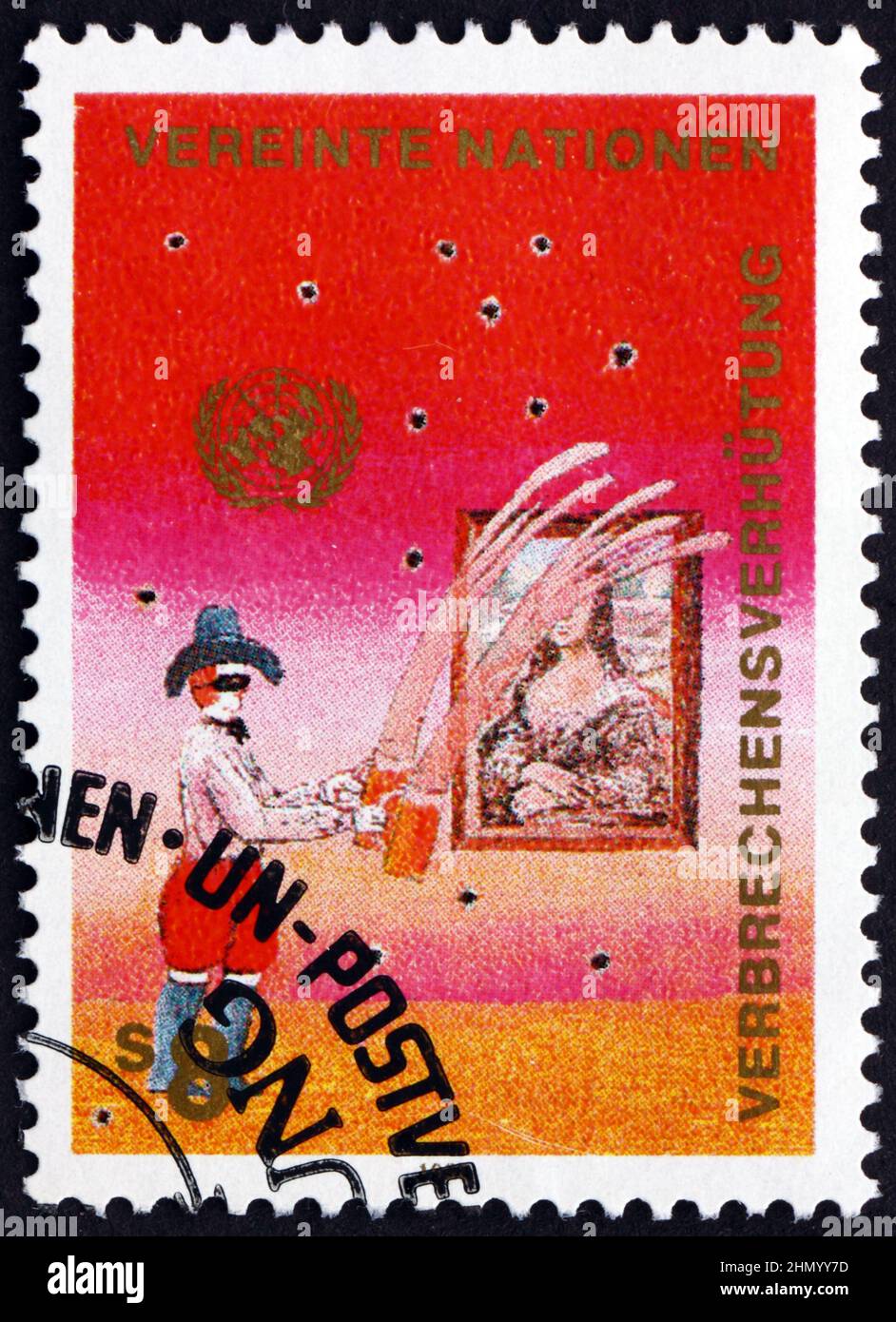 UNITED NATIONS - CIRCA 1990: a stamp printed in the United Nations ...