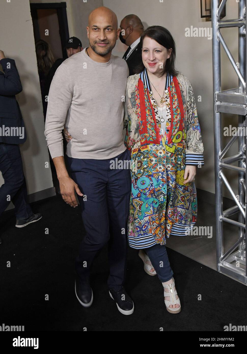 Los Angeles, USA. 12th Feb, 2022. (L-R) Keegan-Michael Key and Elisa ...