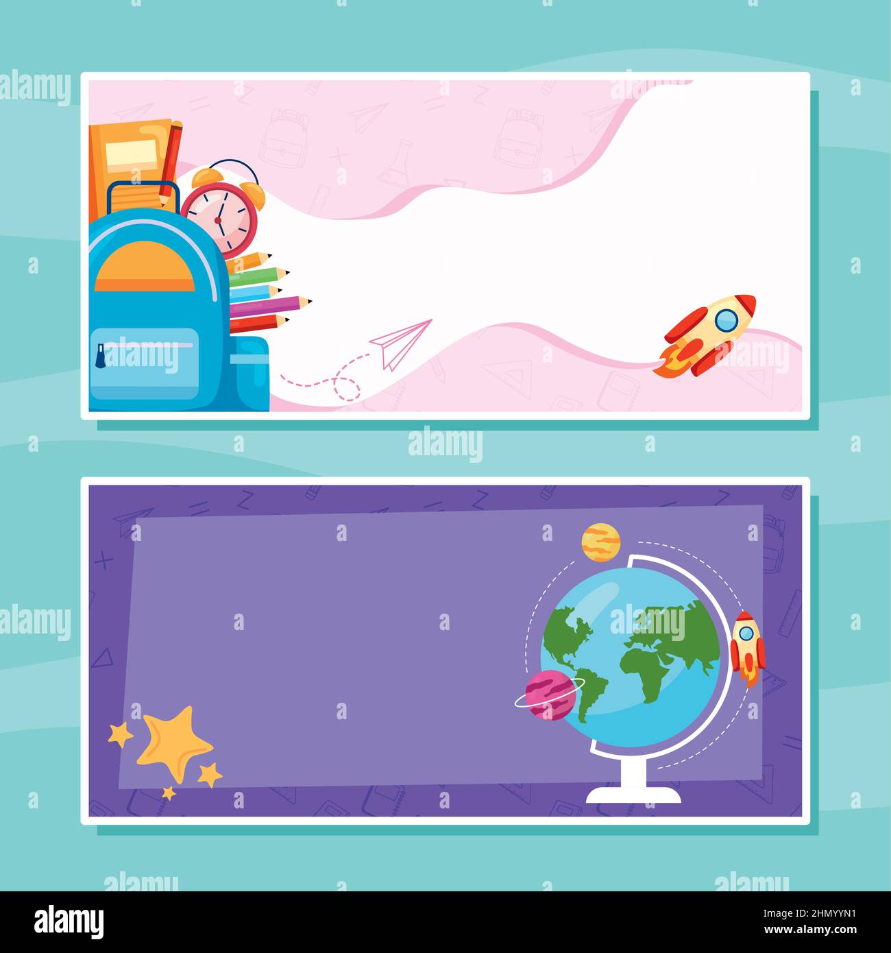 School labels on blue background Stock Vector Image & Art - Alamy