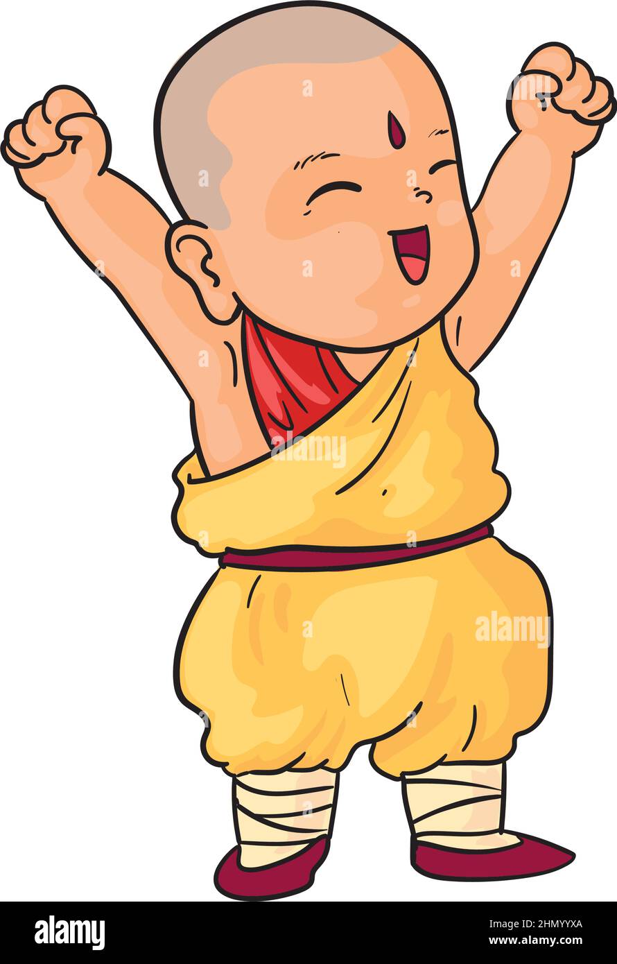 Happy monk smiling monk Stock Vector Images - Alamy