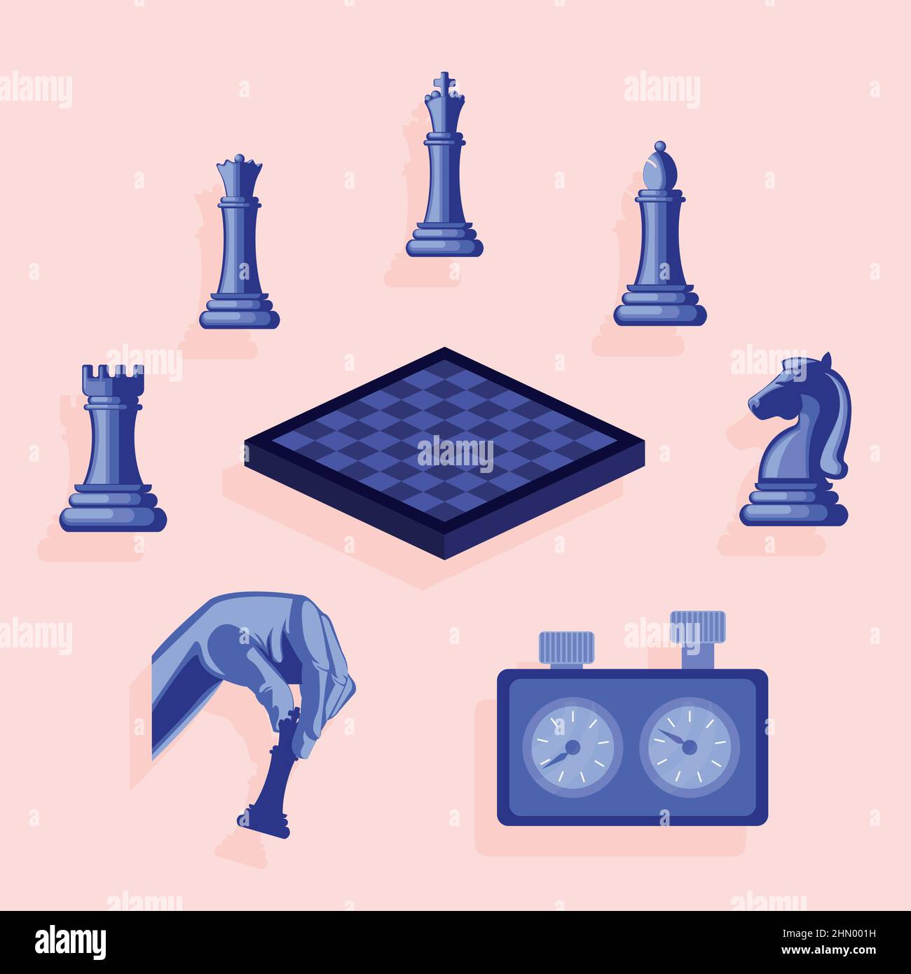 set of eight chess items Stock Vector Image & Art - Alamy