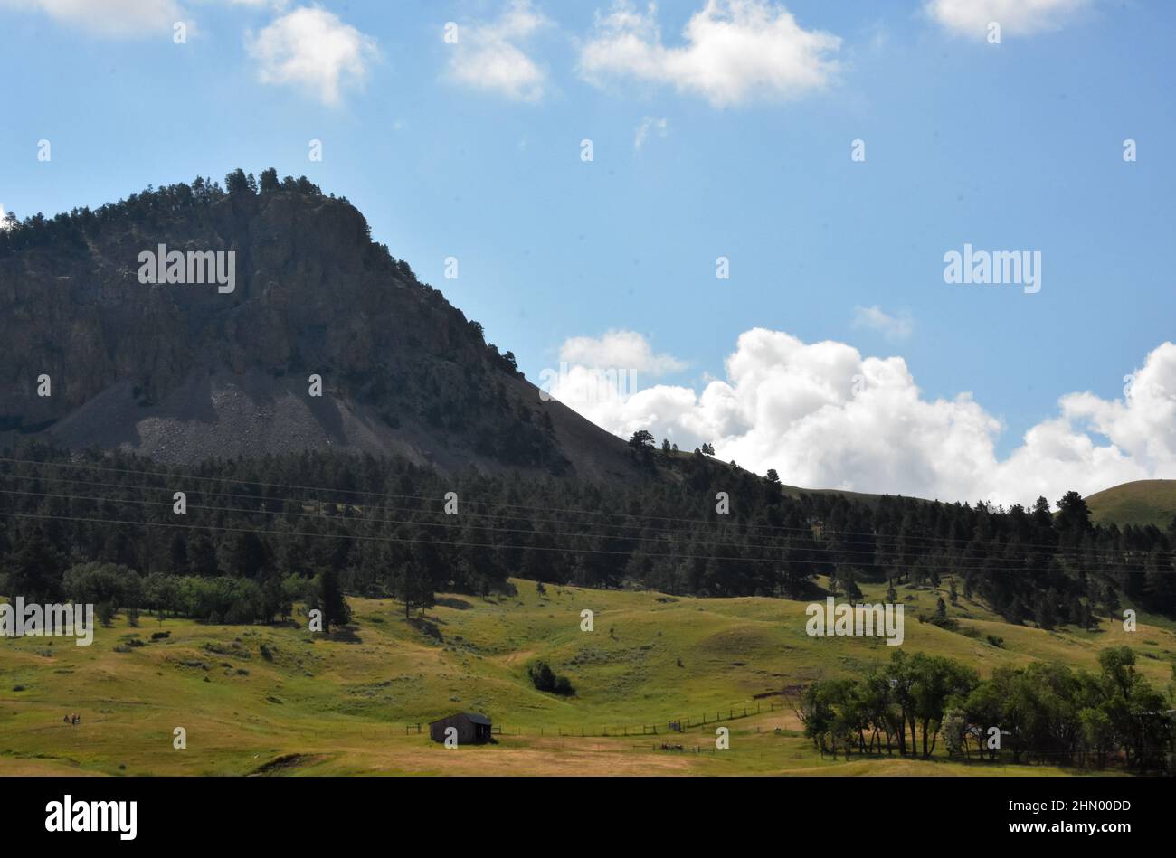 Gorgeous rugged rural landscape in scenic North Dakota with rolling ...