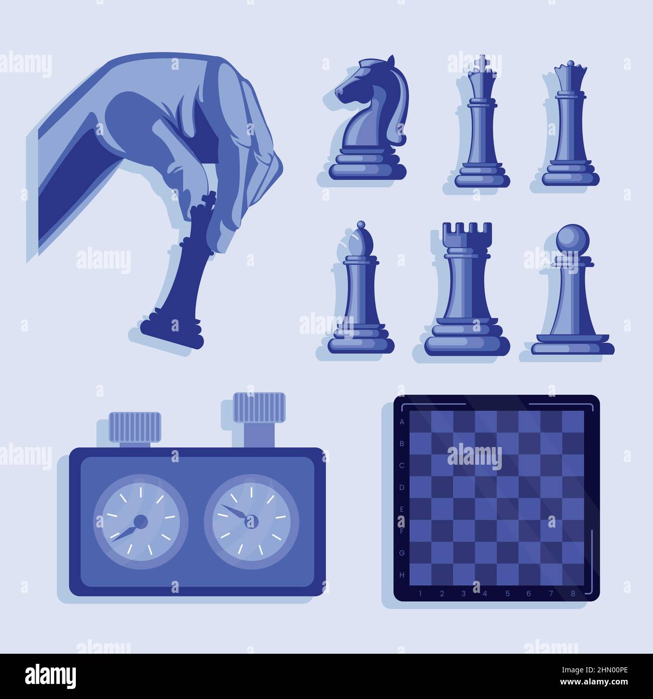 set of nine chess items Stock Vector Image & Art - Alamy