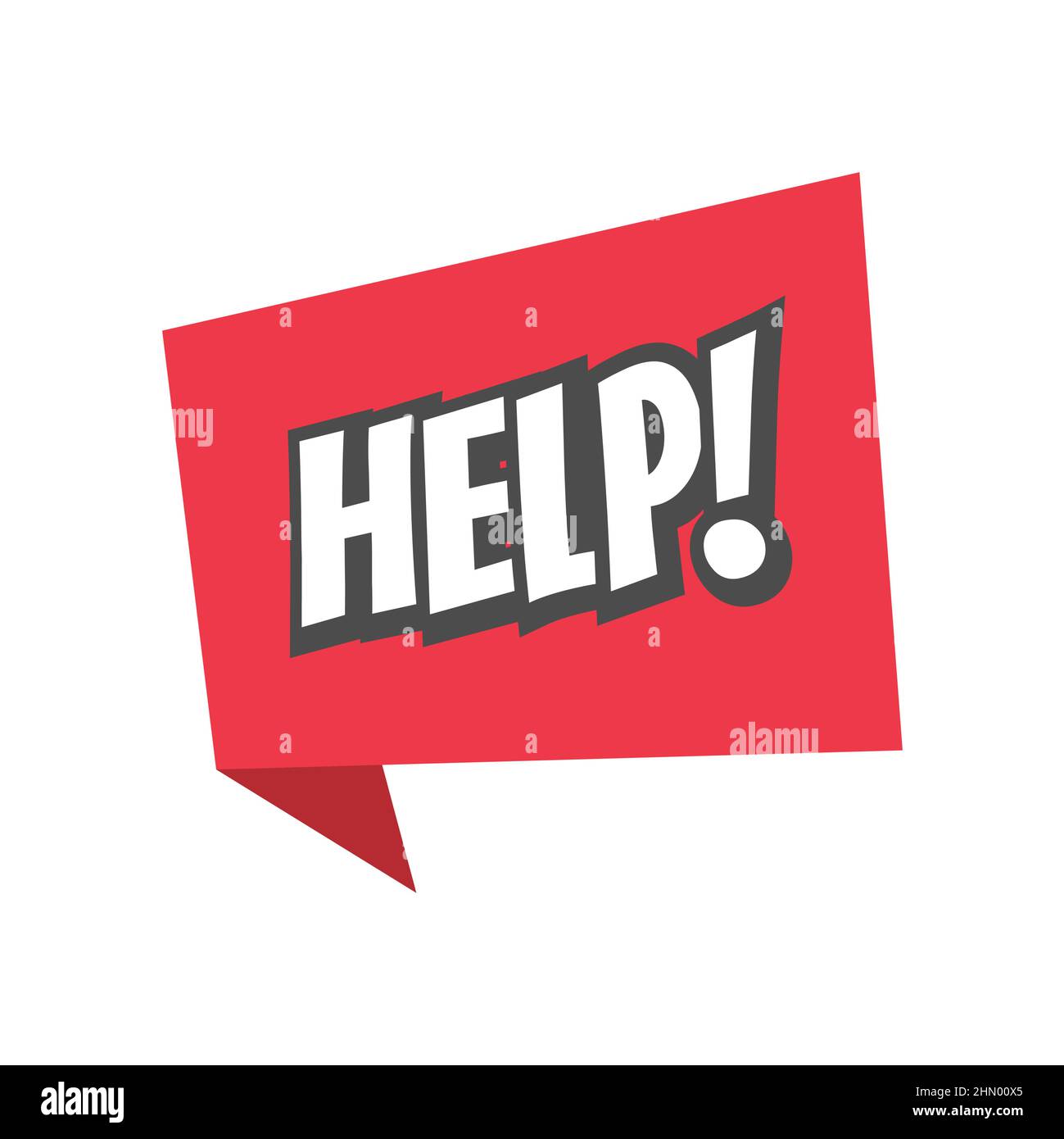 Help letters 3d chat bubble, comic style. Pop art cartoon lettering ...