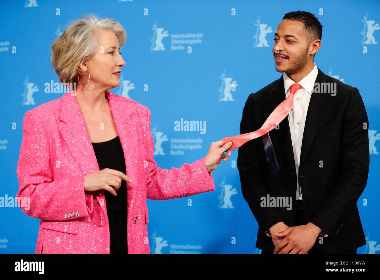 Berlin, Germany. 12th Feb, 2022. Actress Emma Thompson and actor Daryl ...