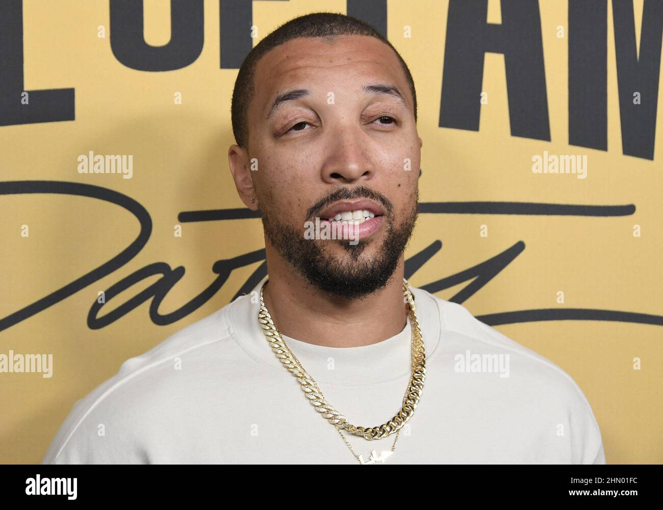 Jamal Liggin arrives at the Hall of Fame Party – Big Game Weekend ...