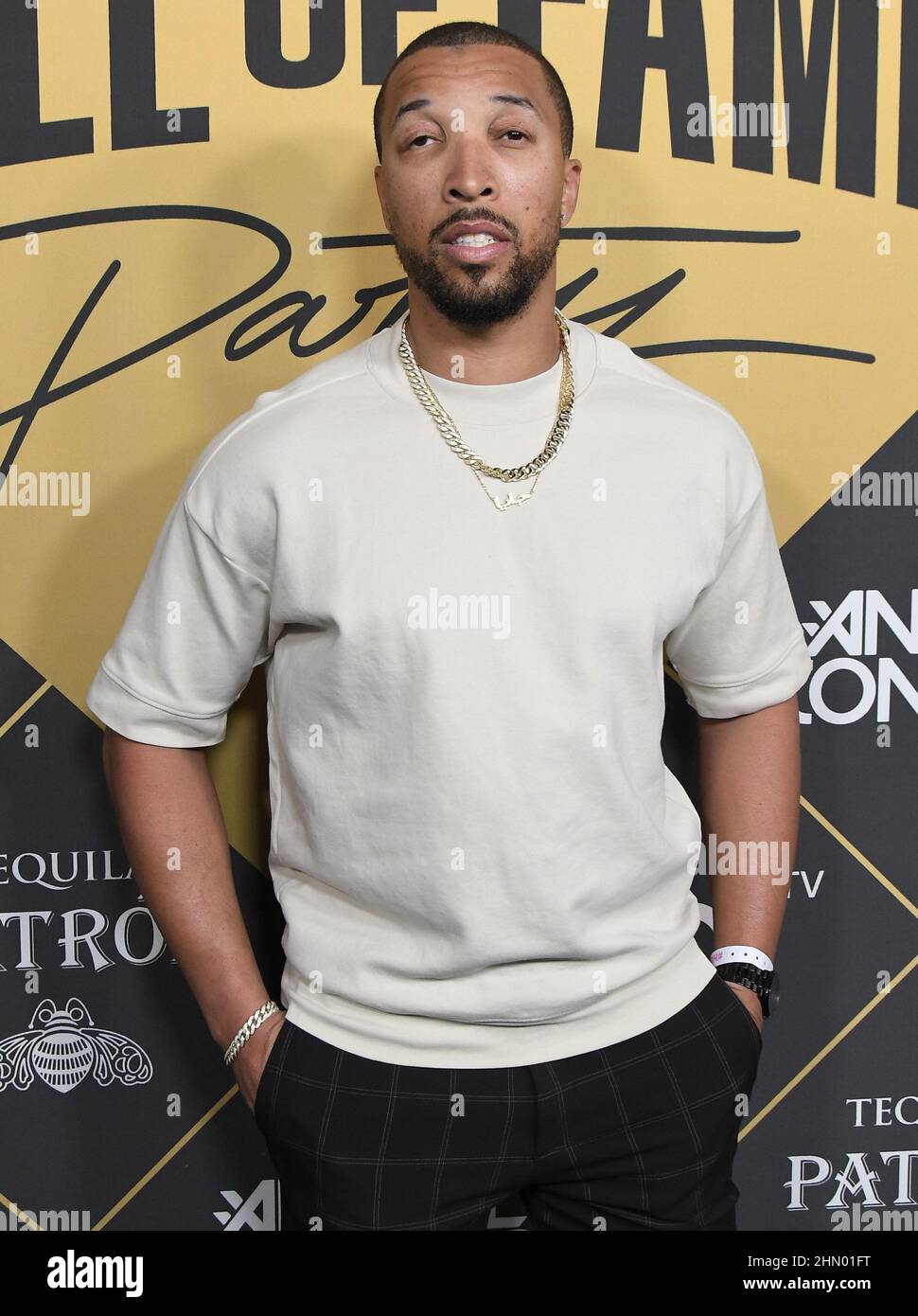 Jamal Liggin arrives at the Hall of Fame Party – Big Game Weekend ...