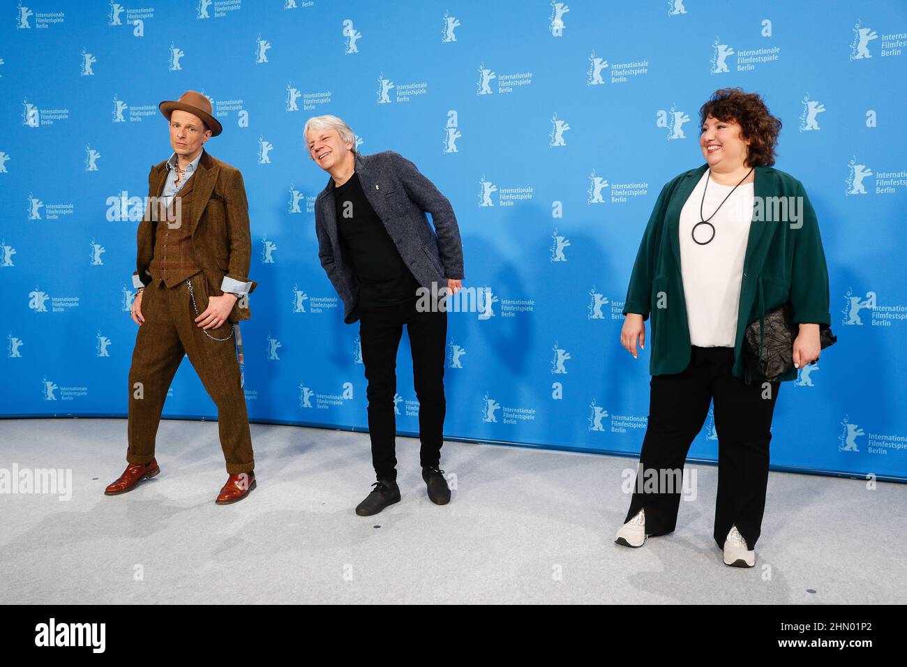 Berlin, Germany. 12th Feb, 2022. Actor Alexander Scheer (l-r), director ...