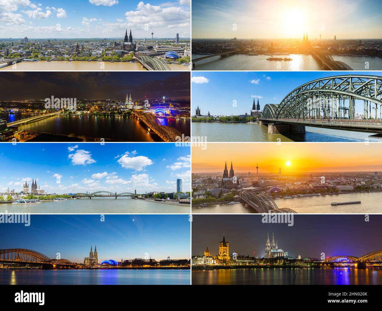 Cologne city panorama collage Stock Photo - Alamy