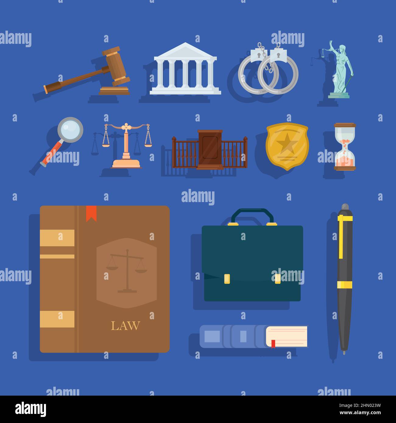set of thirteen courthouse items Stock Vector Image & Art - Alamy