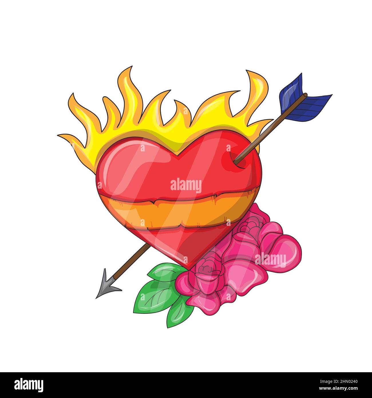 Sketches Of Hearts On Fire