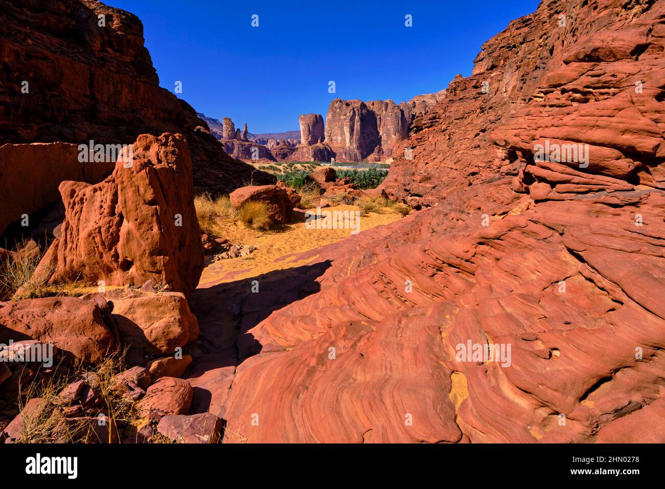 Saudi Arabia, Al Madinah Region, AlUla or Al Ula, landscape around the ...