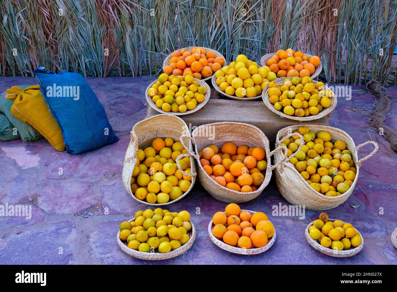 Saudi Arabia, Al Madinah Region, AlUla or Al Ula, local market, orange ...