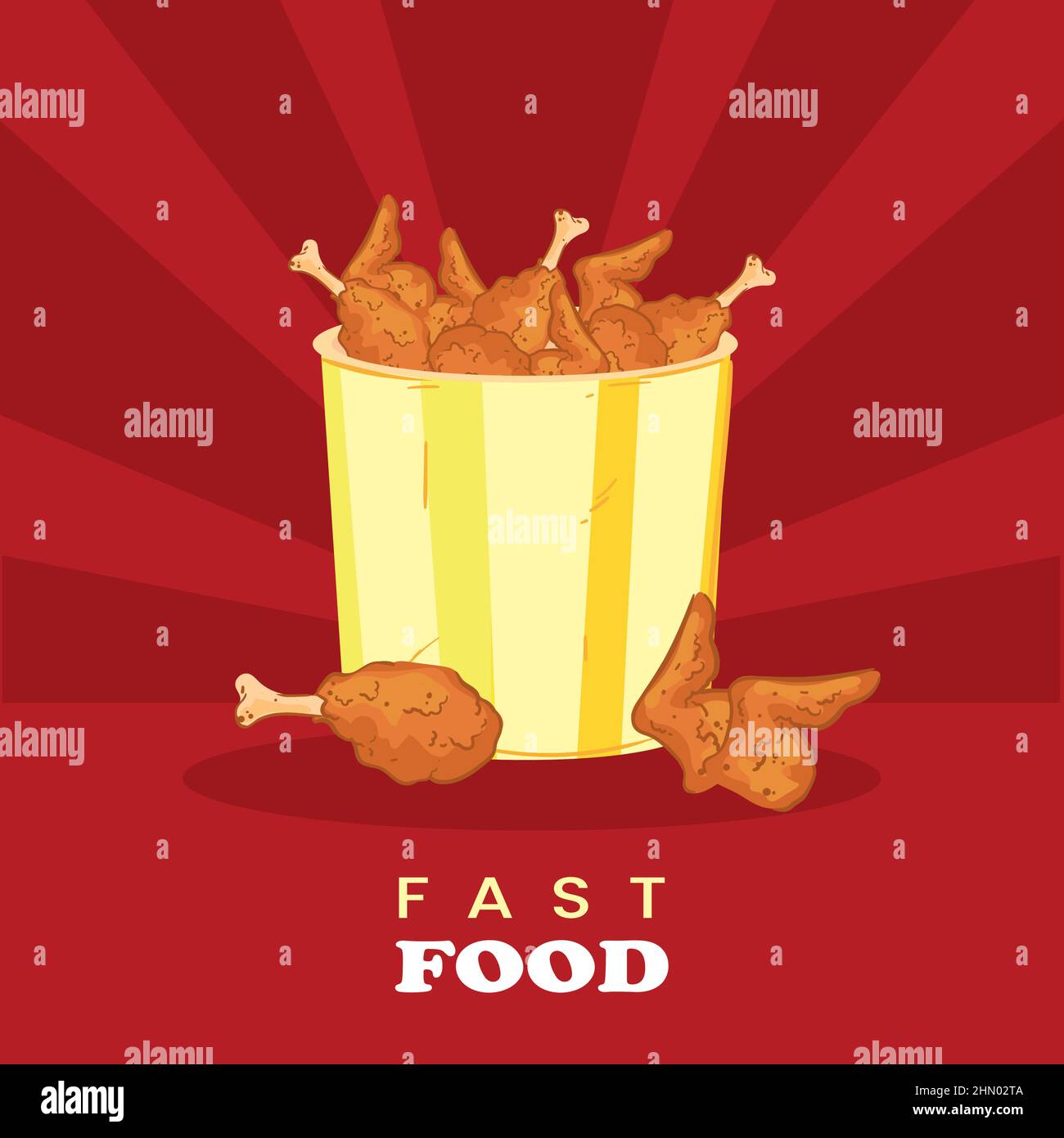 fast food design with chicken bucket Stock Vector Image & Art - Alamy
