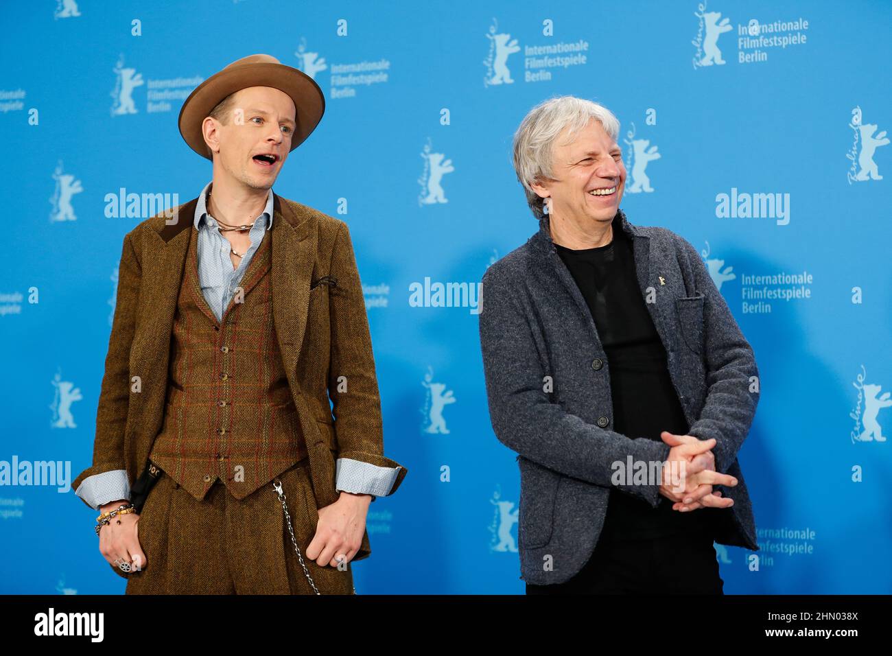 Berlin, Germany. 12th Feb, 2022. Actor Alexander Scheer (l) and ...