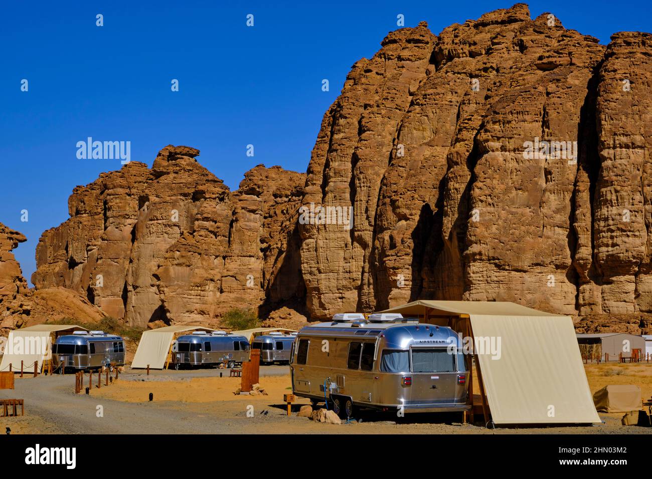 Saudi Arabia, Al Madinah Region, AlUla or Al Ula, Canyon Park resort ...