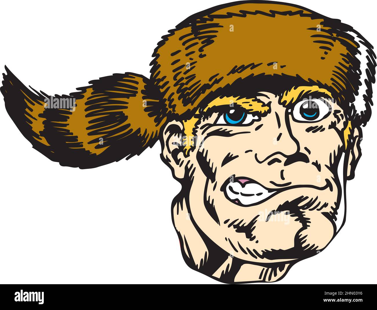 Pioneer Mascot Head Vector Illustration Stock Vector Image & Art - Alamy