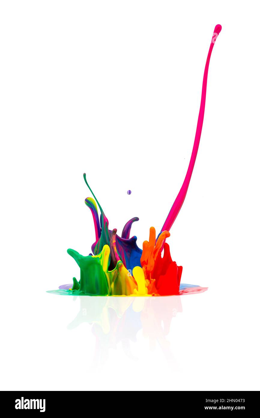 abstract Colorful paint splashing Stock Photo - Alamy