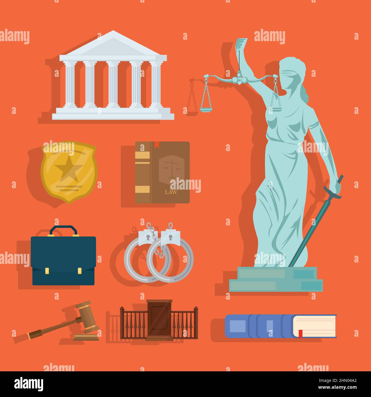 set of nine courthouse items Stock Vector Image & Art - Alamy