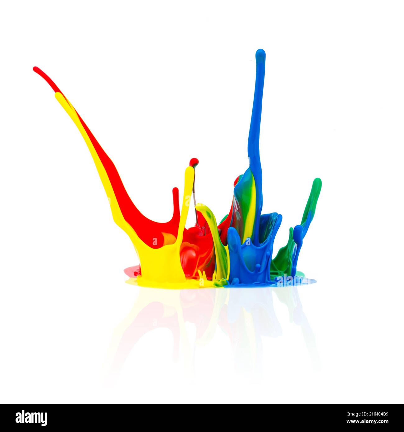 Colorful paint splashing Stock Photo - Alamy