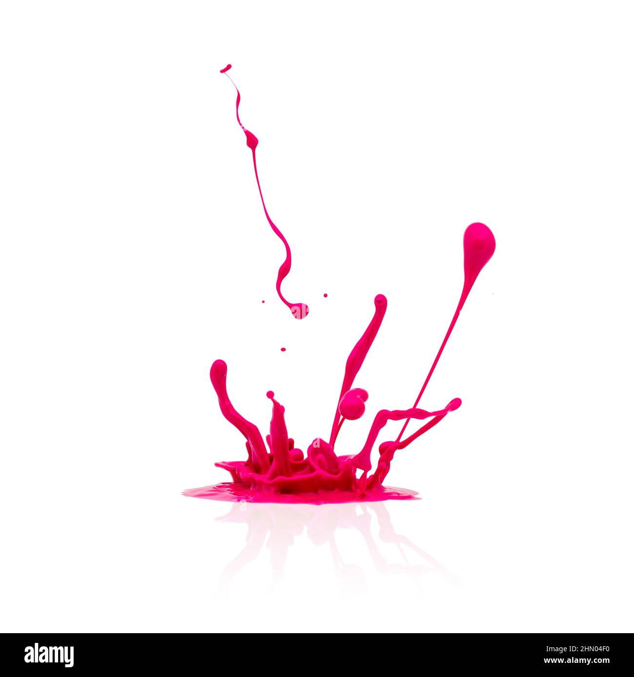 pink paint splash isolated on white Stock Photo - Alamy