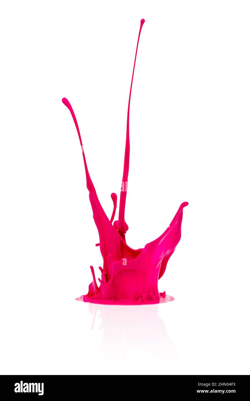 Pink paint splashing hi-res stock photography and images - Alamy