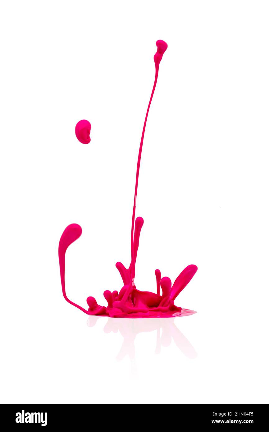 Pink paint splashing hi-res stock photography and images - Alamy