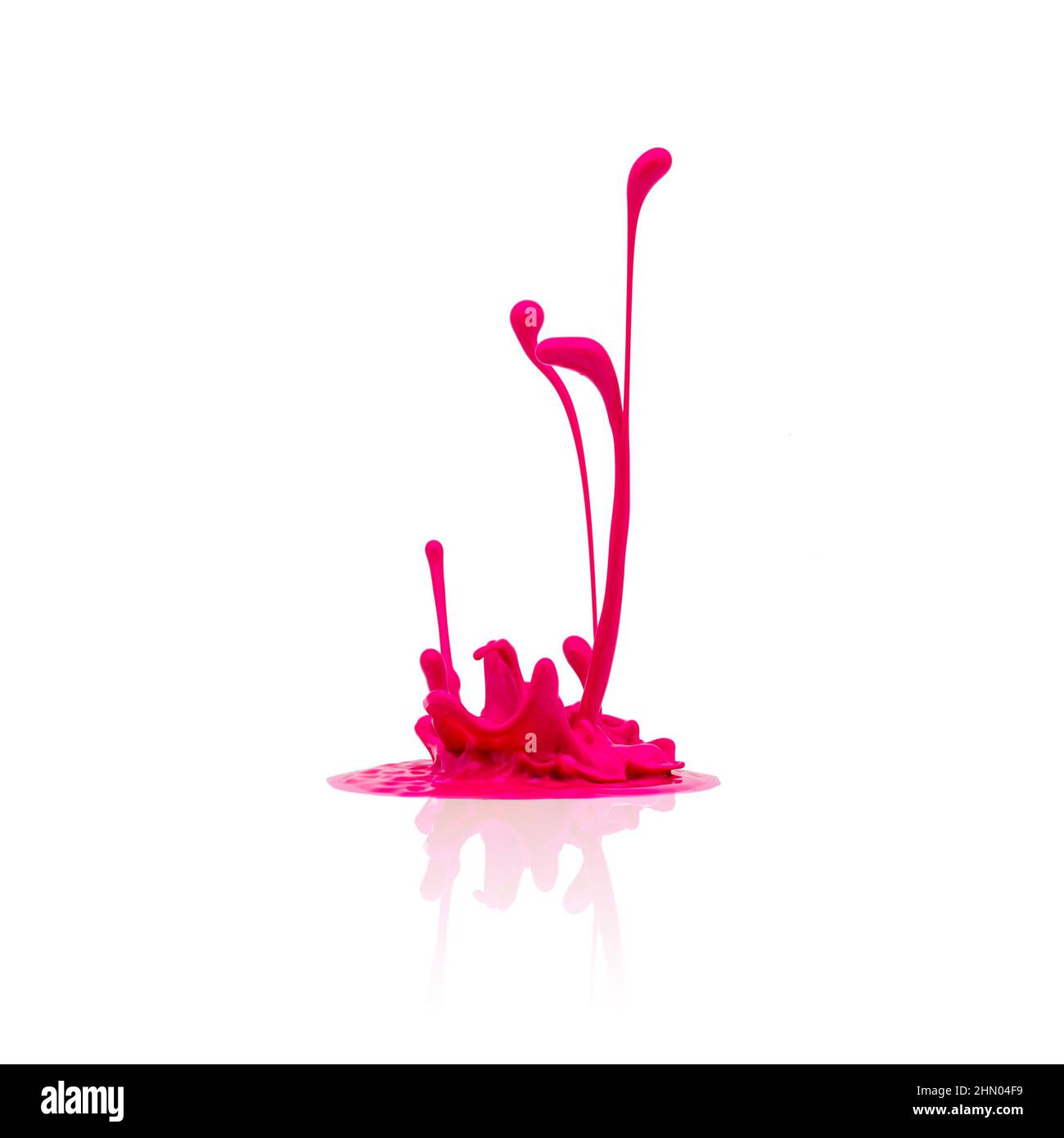 pink paint splash isolated on white Stock Photo - Alamy
