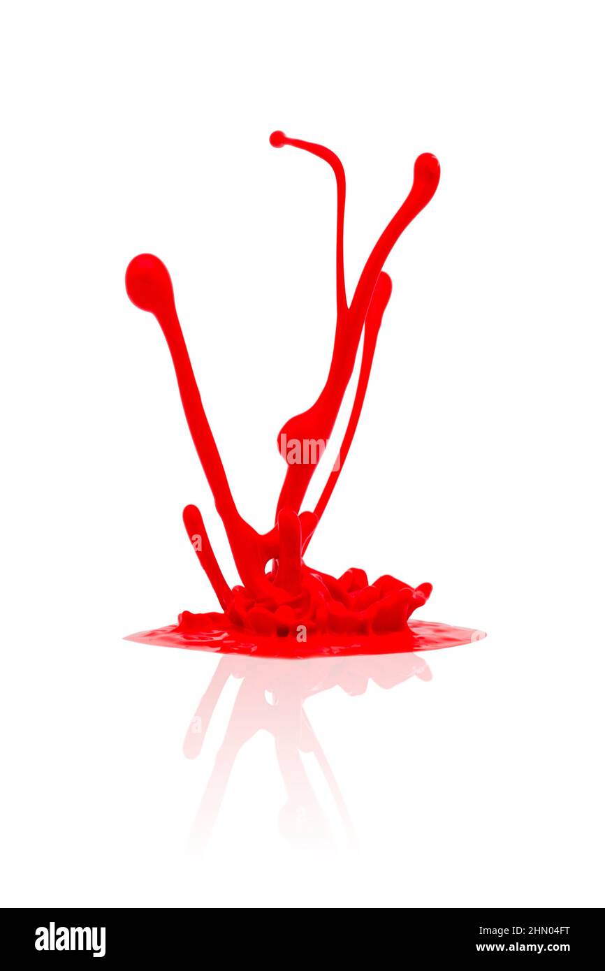 Red paint splashing hi-res stock photography and images - Alamy
