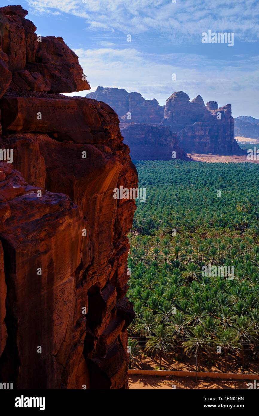 Saudi Arabia, Al Madinah Region, AlUla or Al Ula, landscape around the ...