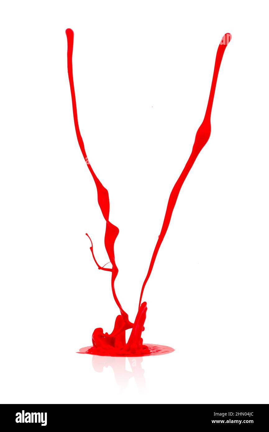 Red paint splashing hi-res stock photography and images - Alamy