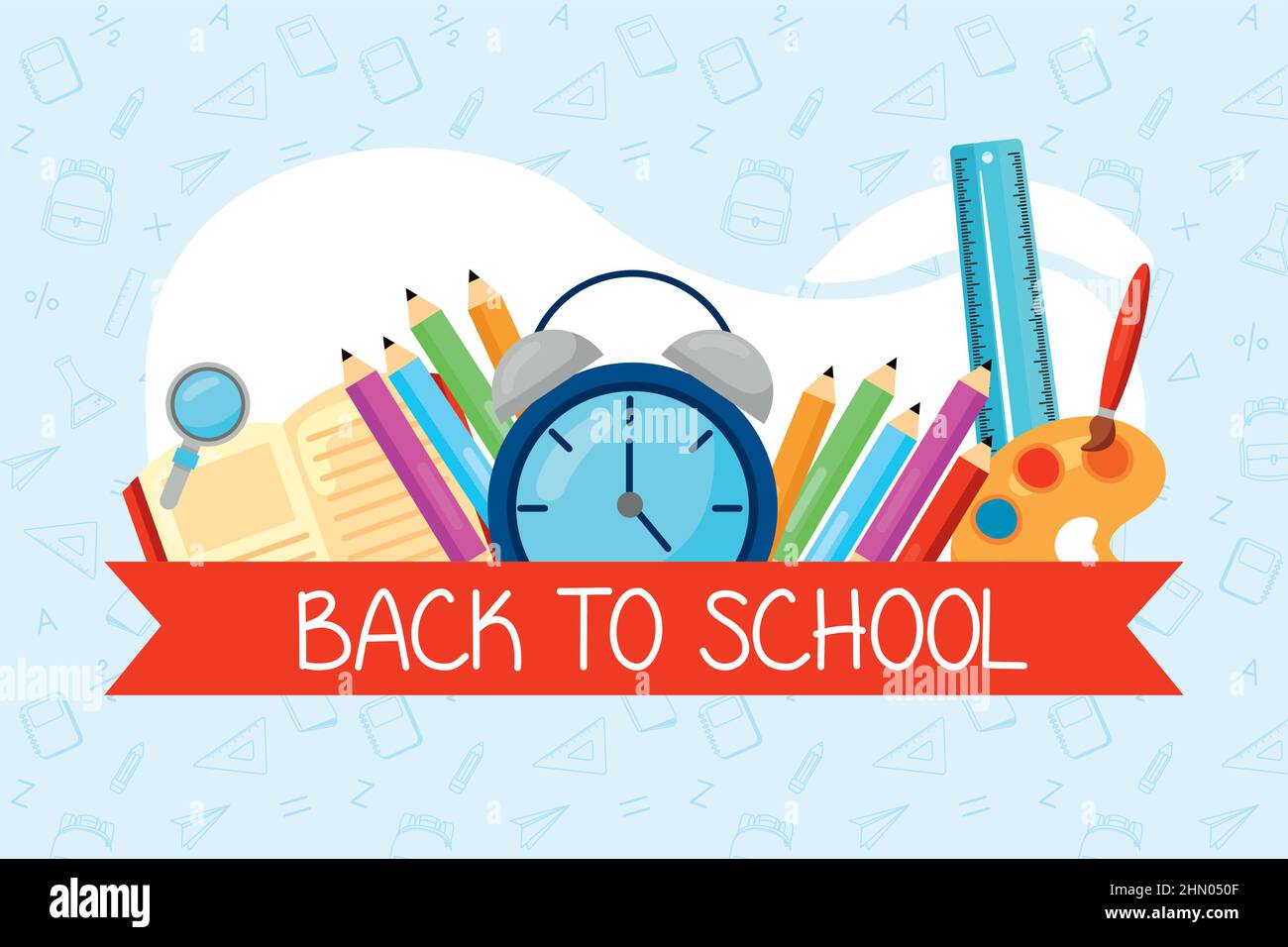 Back to school tools with icons Stock Vector Image & Art - Alamy