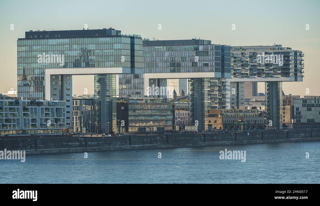 crane houses at cologne Stock Photo - Alamy