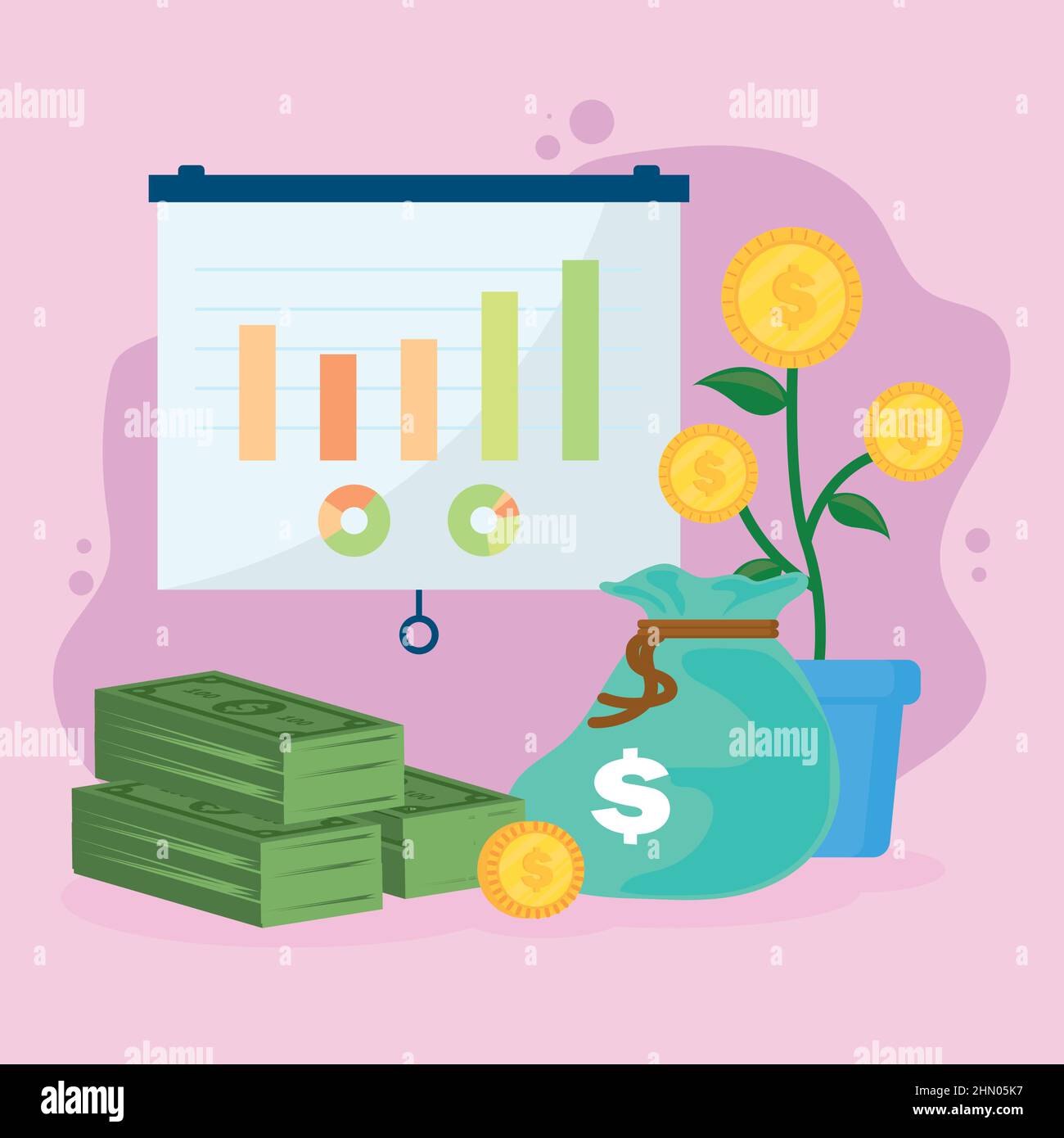 business income poster with items Stock Vector Image & Art - Alamy
