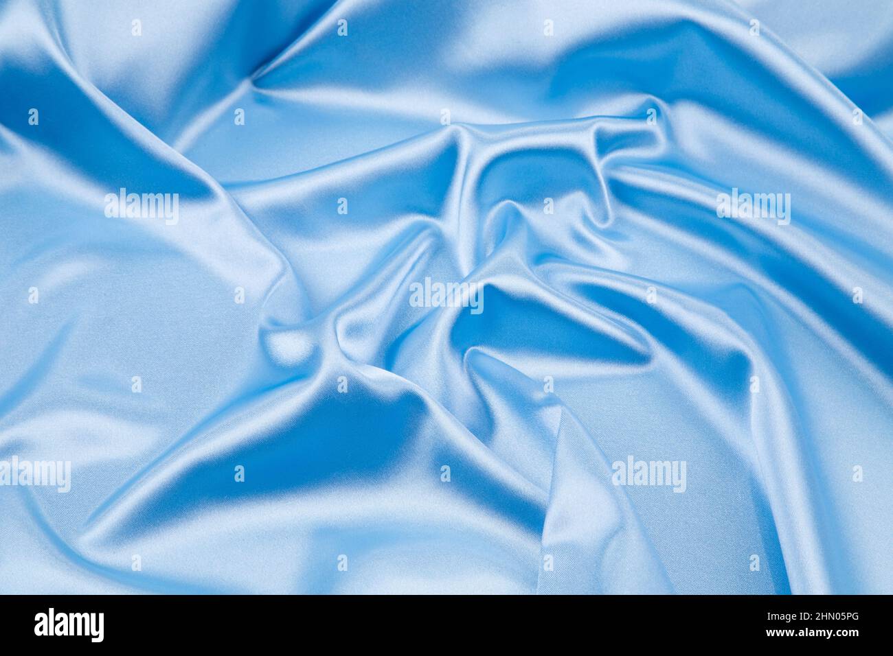 Blue silk cloth texture closeup. Whole background Stock Photo - Alamy