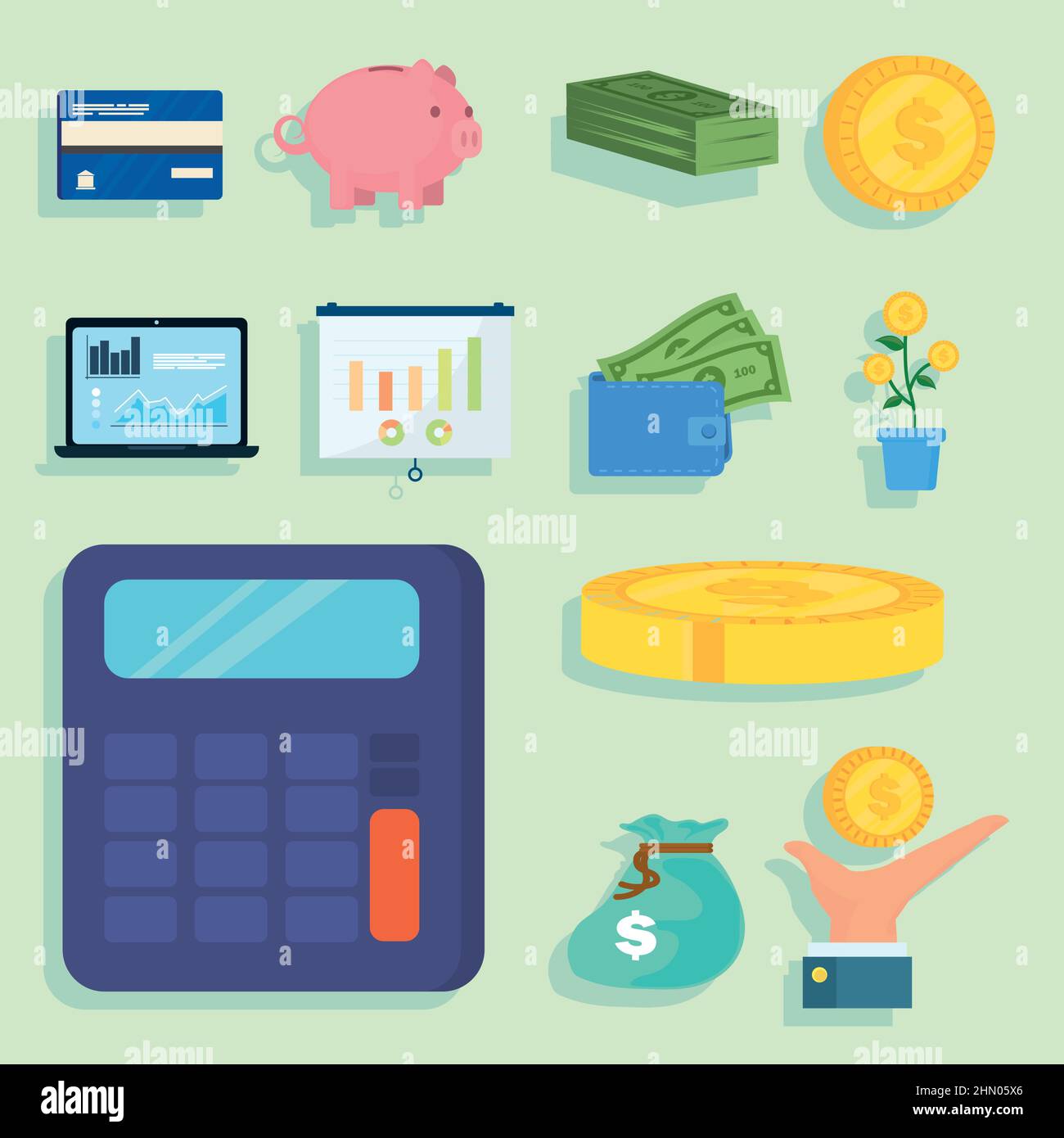 set of twelve business items Stock Vector Image & Art - Alamy
