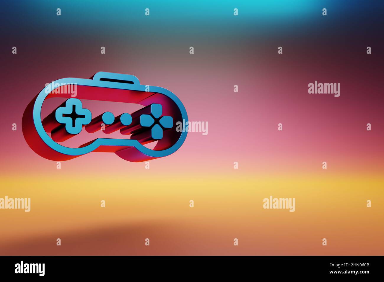 Joystick video game retro style. Beautiful Blue joystick icons symbol ...