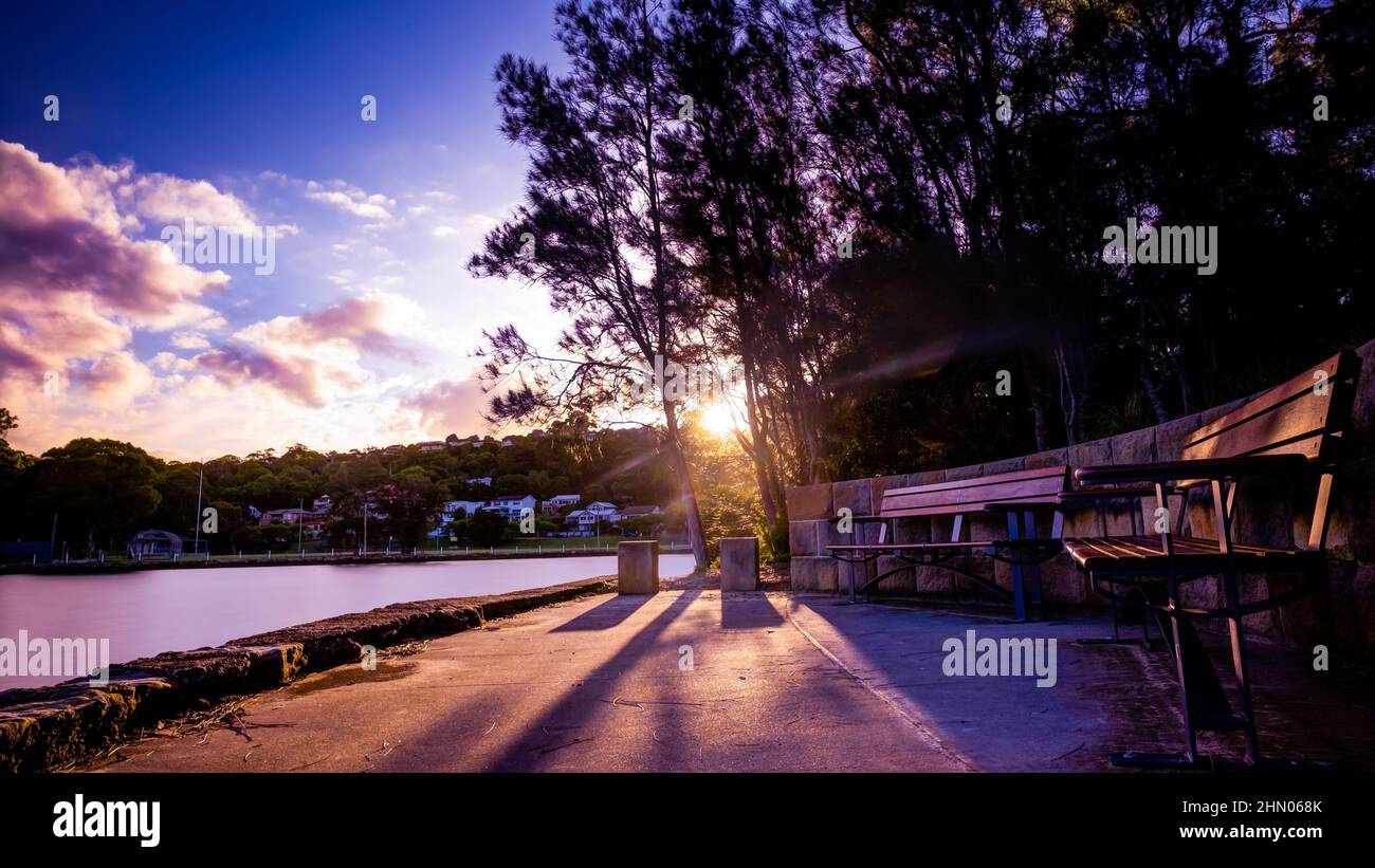 Sunset Scape of Como Waterfront Stock Photo - Alamy