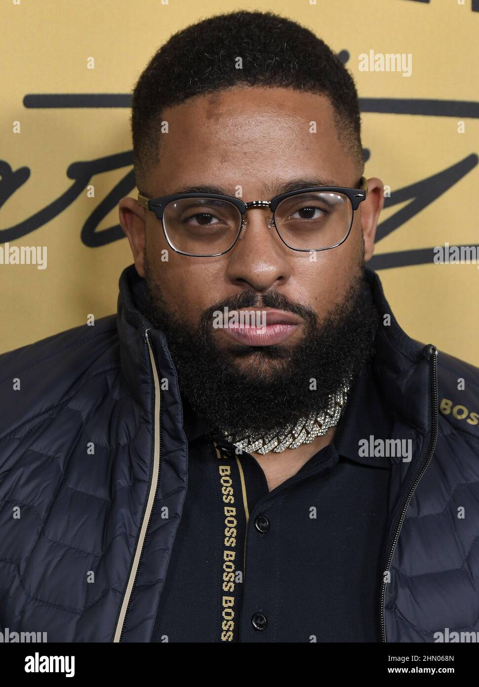 Los Angeles, USA. 12th Feb, 2022. Carl Lamarre arrives at the Hall of ...