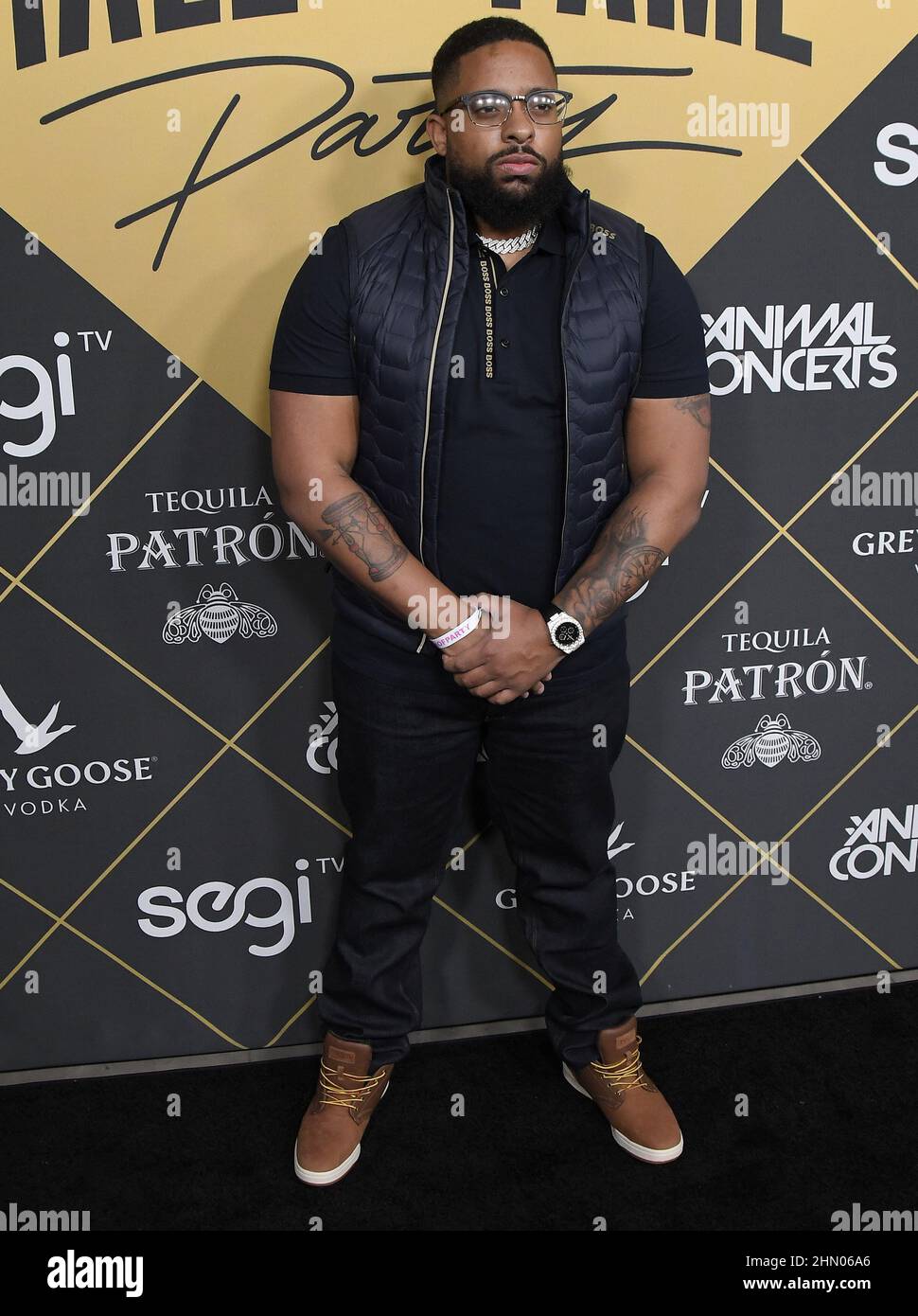 Los Angeles, USA. 12th Feb, 2022. Carl Lamarre arrives at the Hall of ...