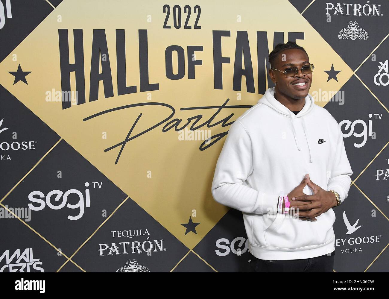 Mitchell Agude arrives at the Hall of Fame Party – Big Game Weekend ...